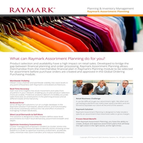 Raymark Assortment Planning | PDF