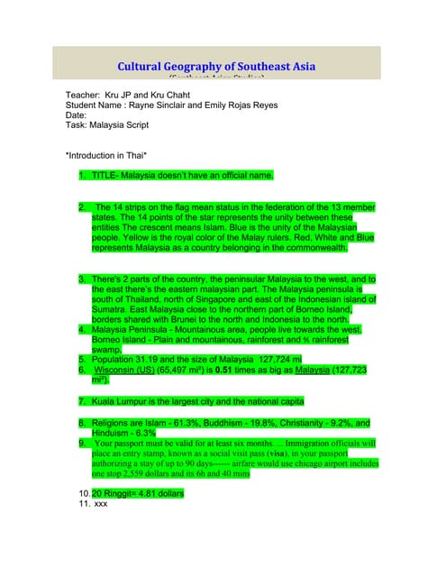 Flag Of Malaysia.pptx | Asia Travel | Travel Locations