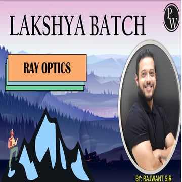 Ray Optics Questions Covered In This Chapter Pdf