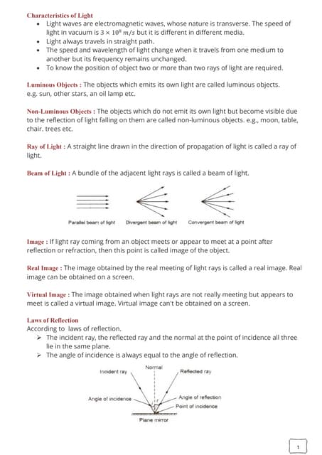 Ray Optics Class 12 Part-1 | PPT | Physics | Science