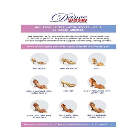 RAY ROSE LADIES LATIN STYLES HEELS BY DANCE AMERICA | DOCX