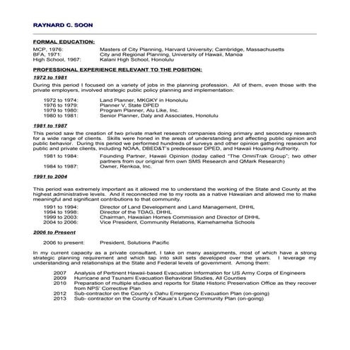 Ray Soon resume | DOC