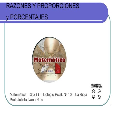 Razones proporciones porcentajes | PPT
