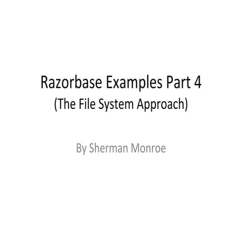 Razorbase Examples Part 4 | PPT