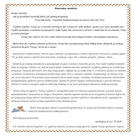 Razredna maskota | PDF