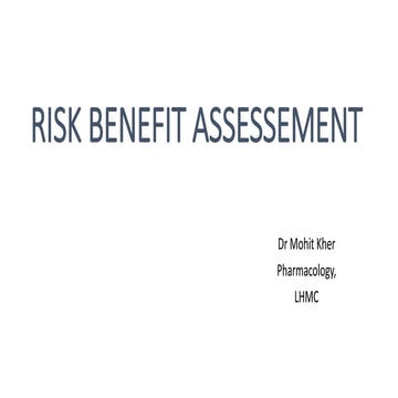 Risk benefit assessment | PPTX