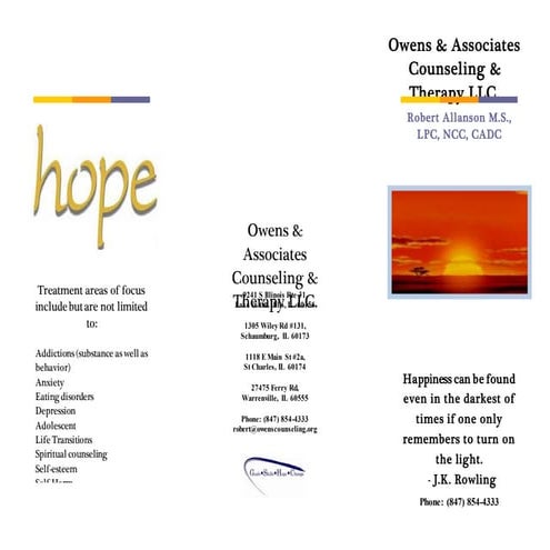 Robert B. Allanson Counseling & Therapy Services | PPT