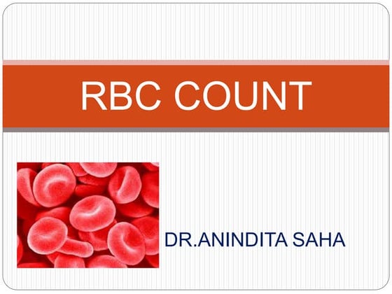RBC count and WBC count | PPTX | Blood Disorders | Diseases and Conditions