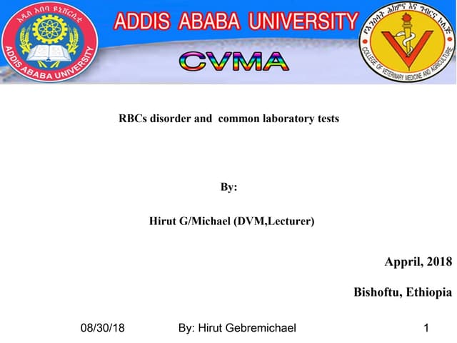 morphology of red blood cells | PPT