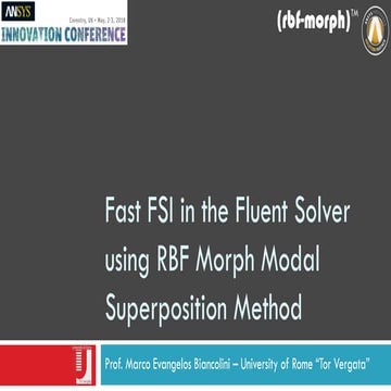 Fast FSI in the Fluent Solver using RBF Morph Modal Superposition ...