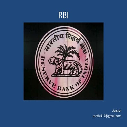 Reserve Bank of India - Governors | PPTX