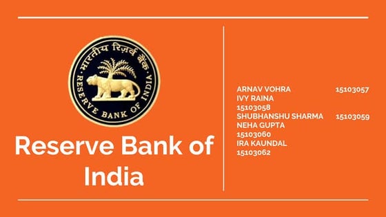 RBI and its role presentation | PPTX