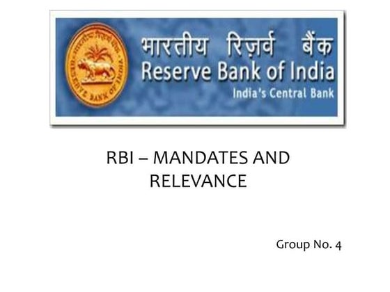 RESERVE BANK OF INDIA | PPTX