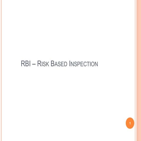Risk Based Inspection for oil and gas industry | PPTX