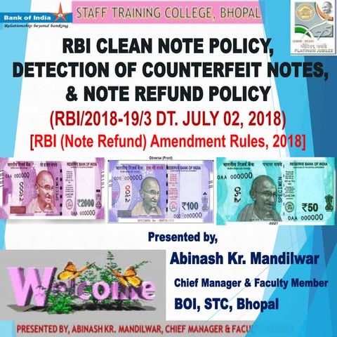 RBI Clean Note Policy, Detection of Counterfeit Notes & Note Refund ...