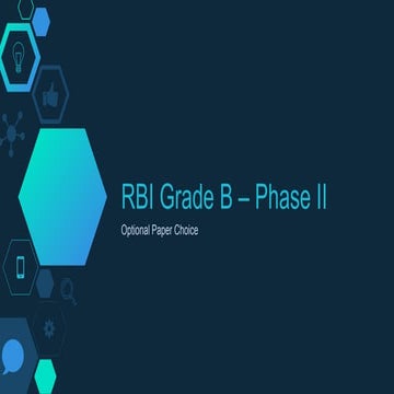 RBI Grade - B 2015 Phase II | PPTX