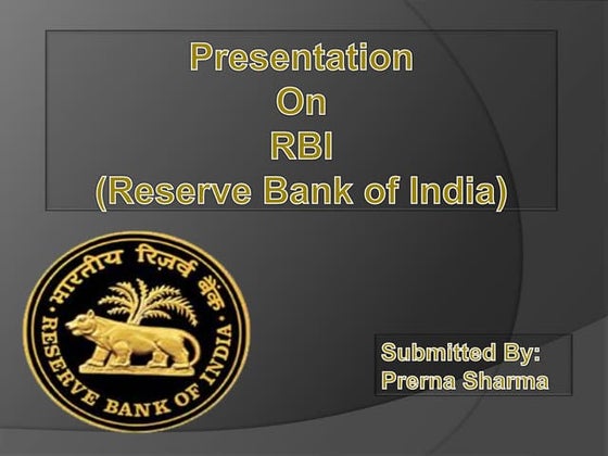 The reserve bank of india | PPT