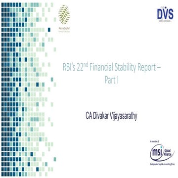 RBI's 22nd Financial Stability Report - Part I | PPTX | Stocks and ...