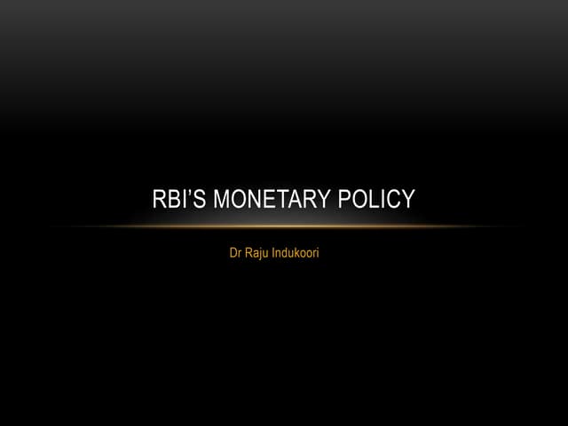 Presentation on RBI and its functions , advantage and disadvantage | PPTX