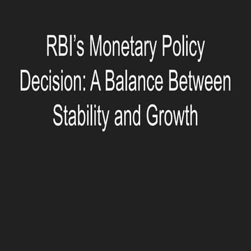 RBI’s Monetary Policy Decision: A Balance Between Stability and Growth ...