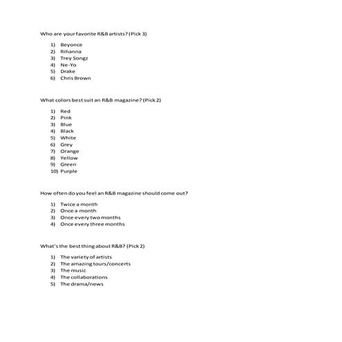 Questionnaire | DOCX