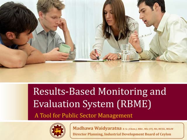 Results Based Monitoring And Evaluation Ppt