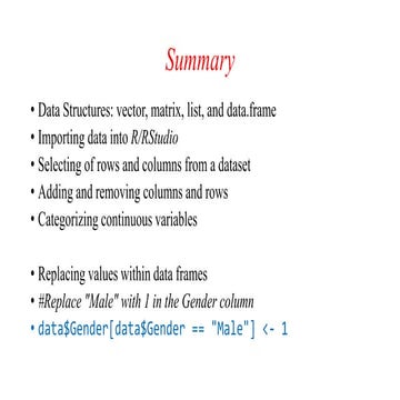R analysis and data integration for dummies | PPT