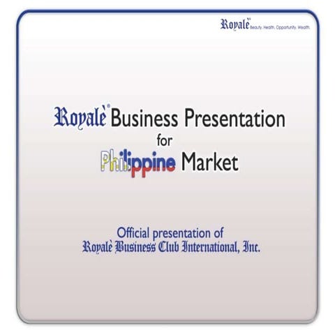 HOW TO JOIN ROYALE BUSINESS CLUB INTERNATIONAL | PPTX