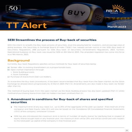 SEBI streamlines the process of Buy-back of securities.pdf