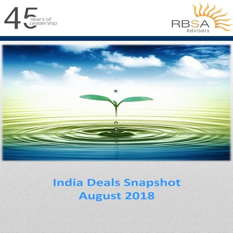 India Deals Snapshot August 2018 | PDF