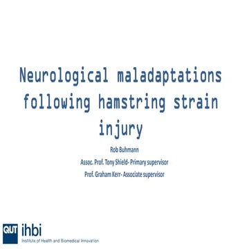 Rob Buhmann Hamstring Injury Symposium presentation | PPT