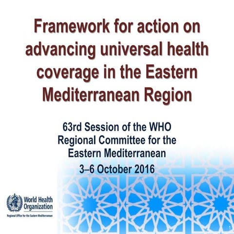 Framework for action on advancing universal health coverage in the ...