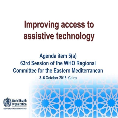 Improving access to Assistive technology in the Eastern Mediterranean ...
