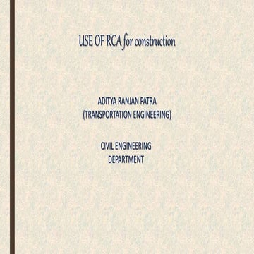 Recycled Concrete Aggregate in Construction Part II | PPT