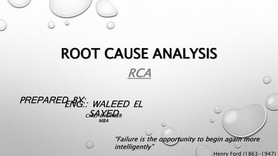 Intro to Root Cause Analysis | PPTX