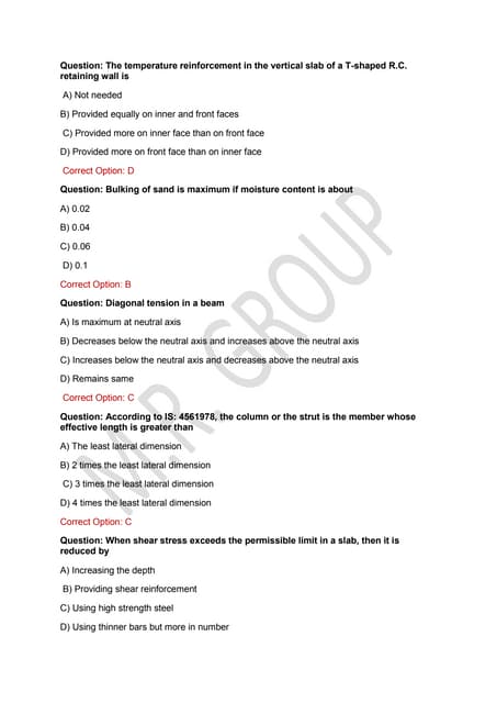 59105128 civil-engineering-objective-type-questions | PDF | Civil Engineering Industry | Industries