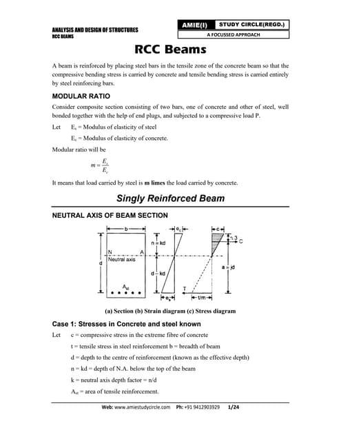 Singly reinforced beam ast - over reinforced | PPTX | Civil Engineering Industry | Industries