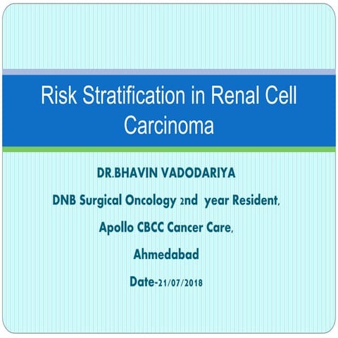 Renal Cell Carcinoma Risk Stratification | PPTX