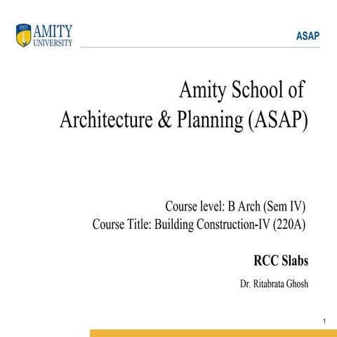 Brief presentation on Reinforced Cement Concrete Slab.ppt