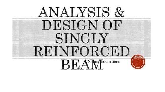 Singly reinforced beam ast - over reinforced | PPTX | Civil Engineering ...