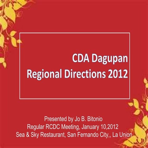 CDA Regional Direction | PPT
