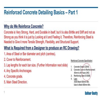 Reinforced Concrete Detailing Basics knowledge | PPT