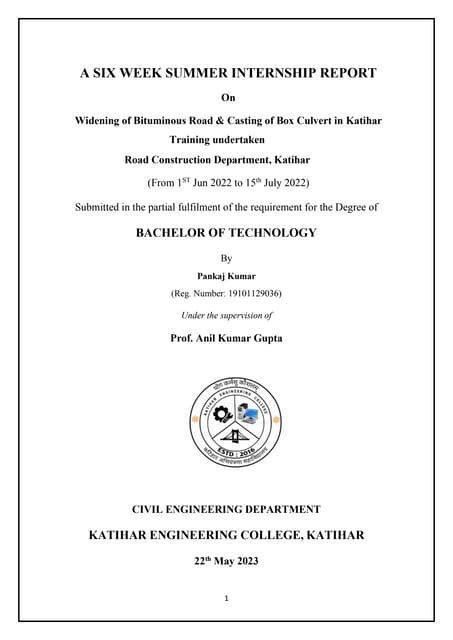Site visit report | PDF