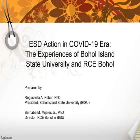 ESD Action in COVID-19 Era: The Experiences of Bohol Island State ...