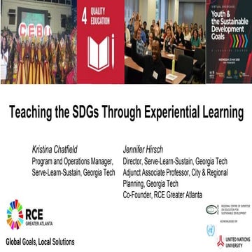 Teaching the SDGs through Experiential Learning | PPT