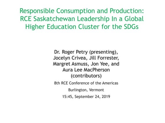 Responsible Consumption & Production: UNSDG #12 | PPT