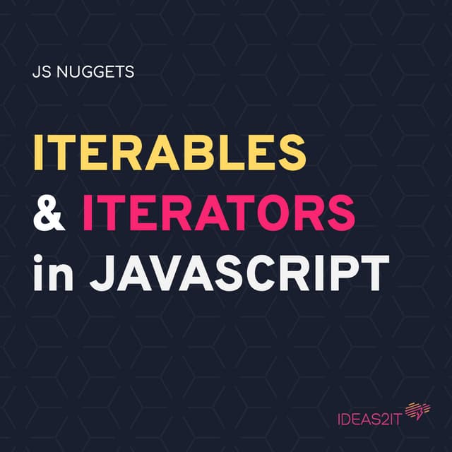 Iterables And Iterators In Javascript Pdf 