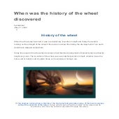 invention of wheel | PDF