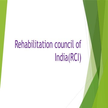 Rehabilitation council of india, new delhi | PPTX