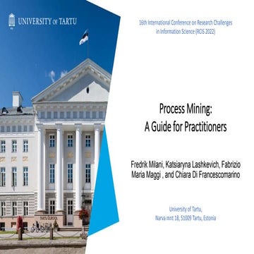 Process Mining: A Guide for Practitioners | PPTX